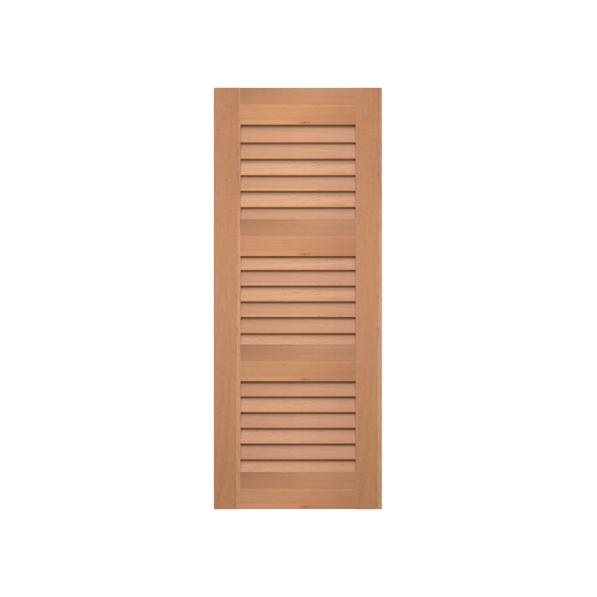 Louvered Cedar Shutters - 3 Equal Sections - 1 Pair | Cedar Shutters | Monument Shutters