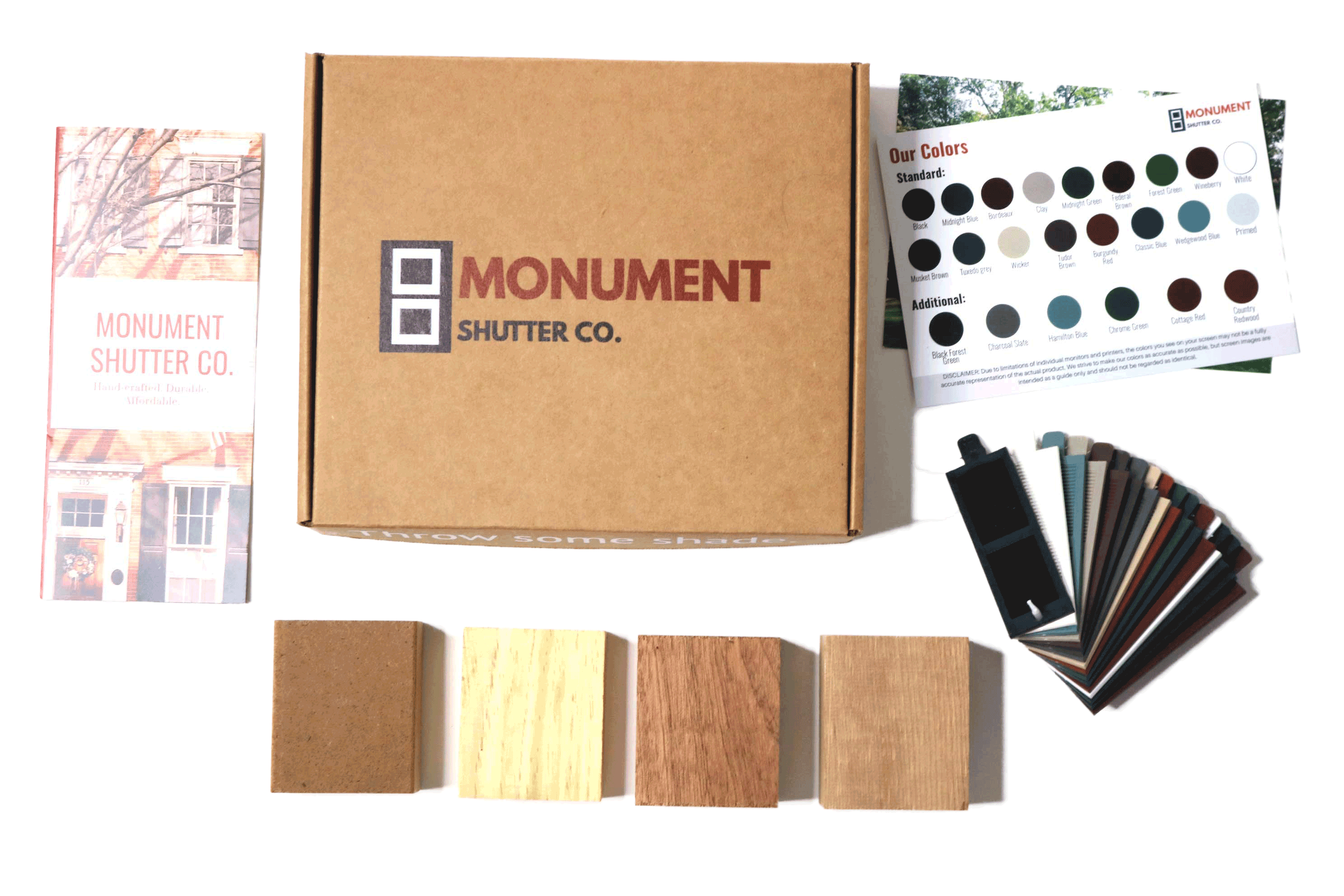 Material Sample & Color Swatch Kit | Monument Shutters